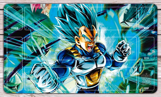 Playmat Dragon Ball - Vegeta Super Saiyajin Blue #1 - Dos Reis Playmats
