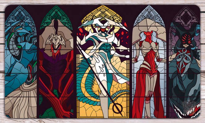 Playmat Magic The Gathering - Stained Glass Praetors - Dos Reis Playmats